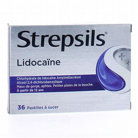 Strepsils lidocaïne boîte de 36 pastilles Médicament conseil