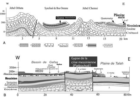 Coupe géologique montrant la succession des couches géologiques