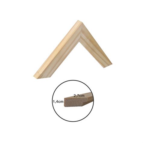 Armação de Moldura em Madeira de Pinus Natural para Quadros Decorativos