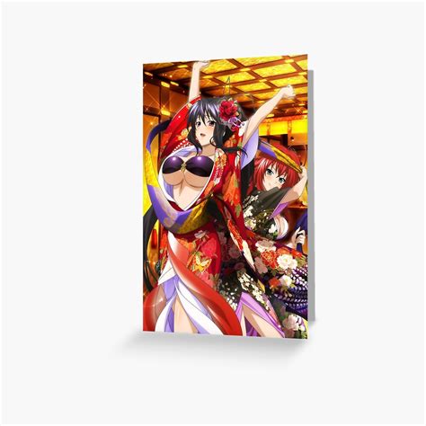Tarjetas de felicitación Lascivo Himejima Akeno Rias Gremory Tetas