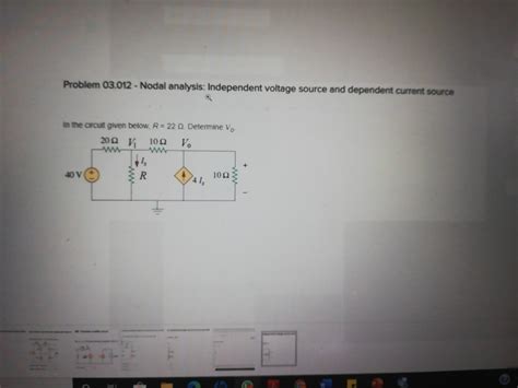 Solved Problem 03 012 Nodal Analysis Independent Voltage Chegg