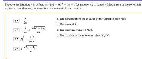 solved suppose the function f is defined as f x ax2 ba