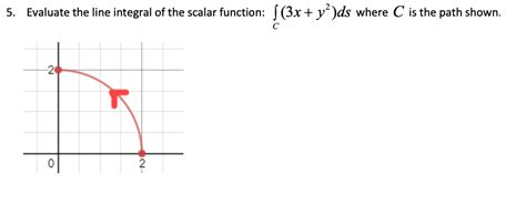 solved 5 evaluate the line integral of the scalar function