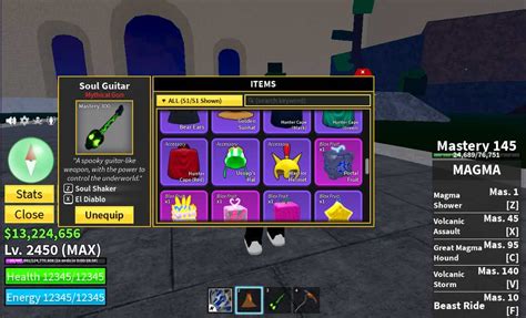 Blox Fruits Max Level Account Full Awakened Magma M
