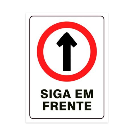 Placa Sentido siga em frente Protección Shopping