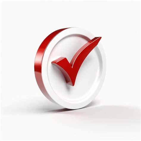 Premium Photo D Check Mark Icon