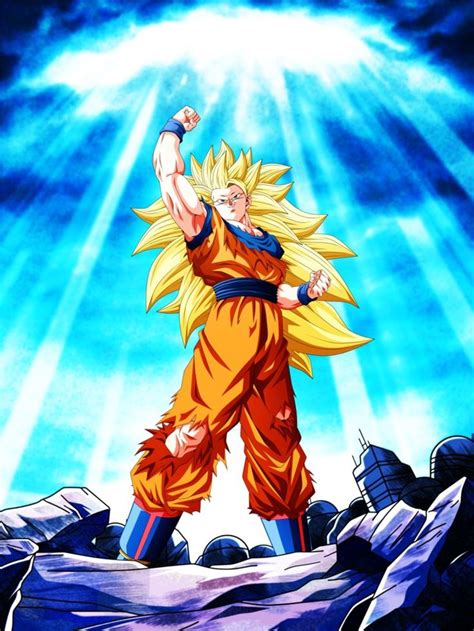 The Dragon Ball Character Is Standing In Front Of Some Rocks And Blue