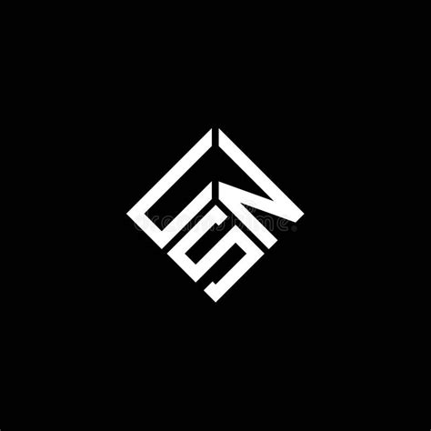 Uns Letter Logo Design On Black Background Uns Creative Initials Letter Logo Concept Stock