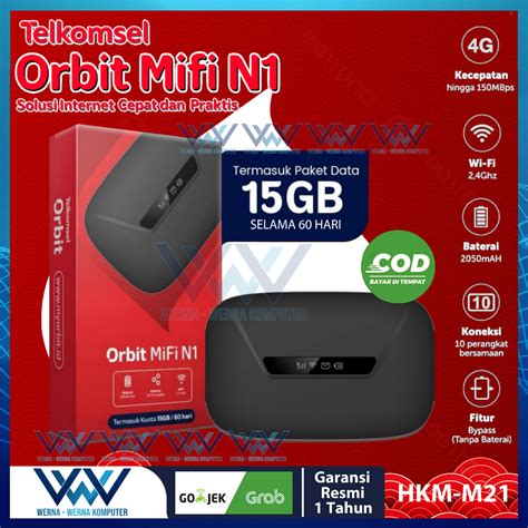 Telkomsel Orbit MiFi N1 Portable Modem WiFi 4G HighSpeed Bonus Data