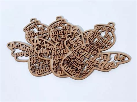 25 Ángel De La Guarda Oración De 10 Cm Mdf Recuerdo Bautizo en venta en