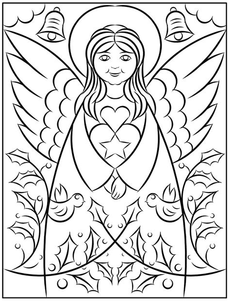 Nicole S Free Coloring Pages ADVENT BLUE ANGEL COLORING PAGE