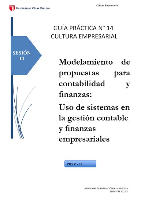 GUÍA Práctica N 14 buena PROGRAMA DE FORMACIÓN HUMANÍSTICA SESIÓN