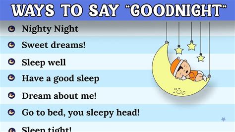 Cute Ways To Say Good Night In English Good Night Messages