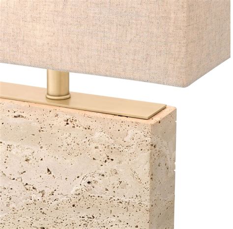 Casa Padrino Lampe De Table De Luxe Beige Laiton Antique 40 X 22 X H