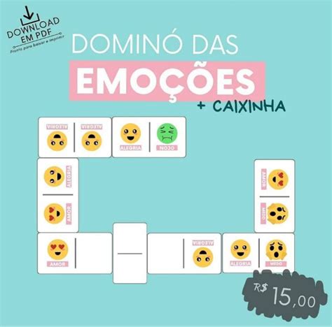 Dominó das Emoções Recurso Psicoterapêutico Dinâmica Psi Hotmart
