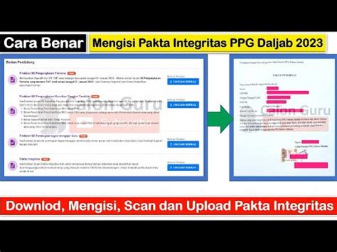 Cara Mengisi Pakta Integritas Pendaftaran PPG Daljab 2023 Dan Cara