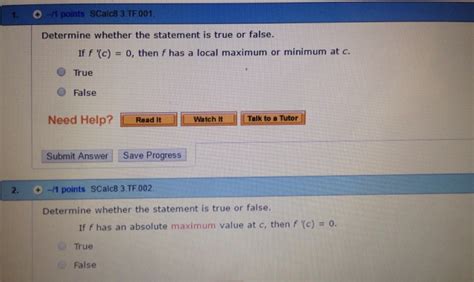solved determine whether the statement is true or false if
