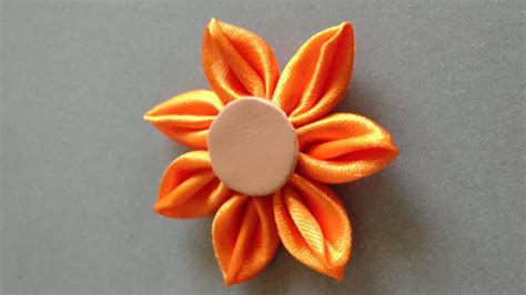 Kanzashi Satin Ribbon Flower Making How To Make Trending Flower