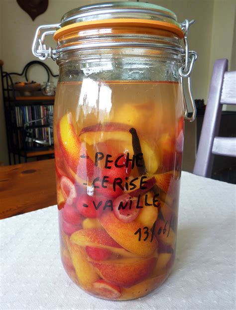 Rhum Pêches Cerises Vanille Rhum Arrangé Recette ingrédients et