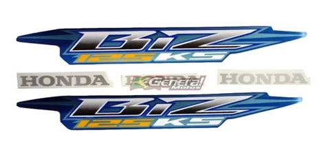 Kit Adesivo Jogo Faixas Moto Honda Biz Ks Azul Parcelamento