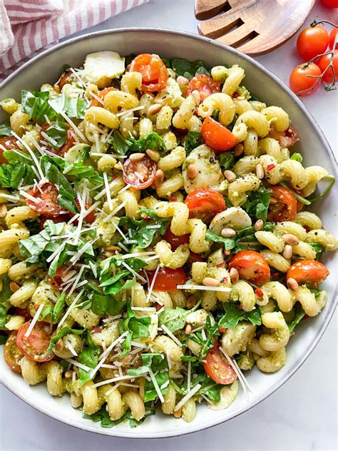 Easy Summer Pesto Pasta Salad Recipe Sugary Logic