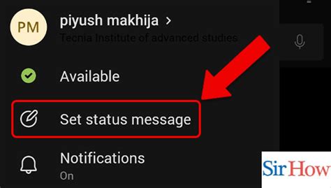 How To Set Status Message In Microsoft Teams Steps With Pictures