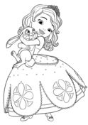 Dibujos de Princesita Sofía para colorear Páginas para imprimir y