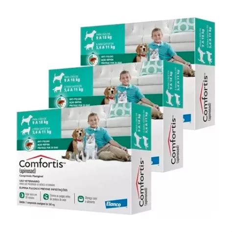 Combo 3 Comfortis Antipulgas Cães De 9 18 Kg Gatos 5 4 11 Kg