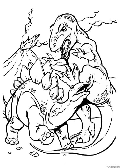 Angry T Rex Dinosaur Coloring Page Turkau