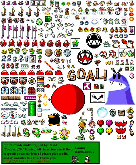 Snes Super Mario World Yoshi S Island General Sprites The