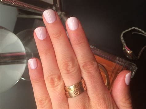 The Most Perfect Pale Opaque Pink CND Shellac Combo One Layer Of Cake