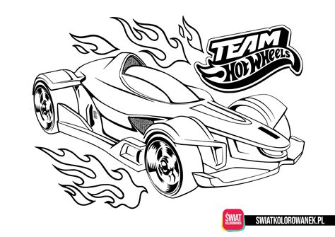 Hot Wheels Kolorowanki Dla Ch Opc W Darmowe Kolorowanki Do Druku