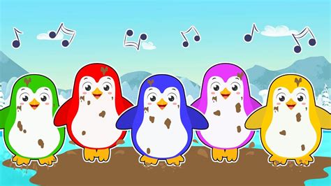 CANCIÓN CINCO BEBÉS Pingüinos de colores YouTube