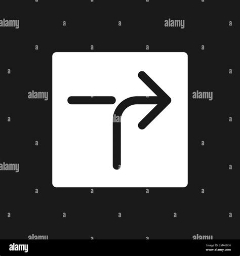 Right Horizontal Alignment Sign Dark Mode Glyph Ui Icon Stock Vector
