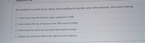 Solved The Tendency To Prefer Go To Naked Share Bedding For Chegg