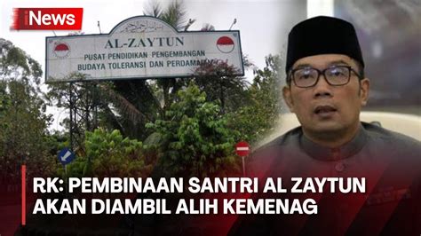 Ridwan Kamil Pembinaan Santri Al Zaytun Akan Diambil Alih Kemenag RI