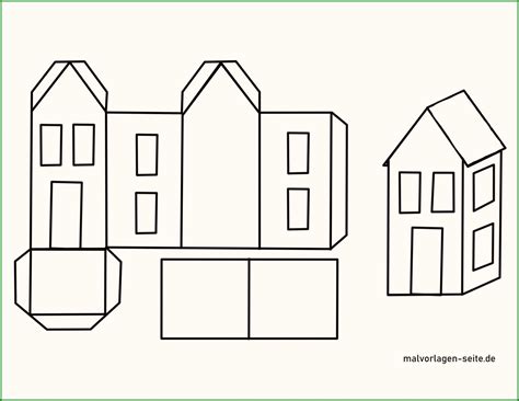 Haus Basteln Vorlage Pdf Vorlage Ideen