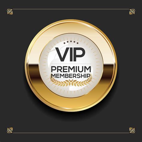 Premium Vector Vip Premium Membership Golden Badge On Black Background
