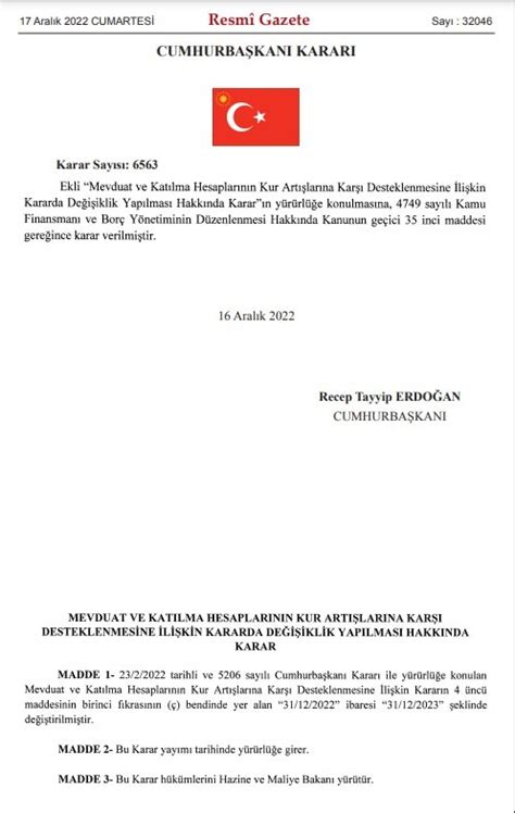 Kur korumalı mevduatta parası olanlar dikkat Resmi gazetede yayınlandı
