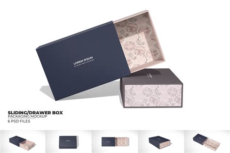 Rectangular Slidingdrawer Box Mockup Graphic By Sheikhadesign · Creative Fabrica