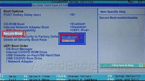 disable uefi secure boot windows 8 1 avoiderrors