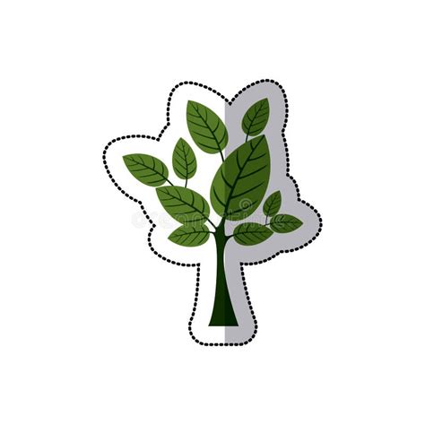 Sticker Tree Leaves Trunk Stock Illustrations 323 Sticker Tree Leaves