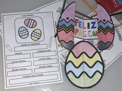 Sequência de Atividades PÁSCOA KIT SÓ ESCOLA Pascoa Escola