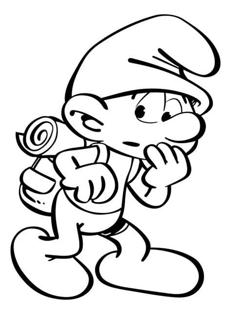Coloriage Schtroumpf Maladroit 2 télécharger et imprimer gratuit sur