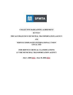 Fillable Online Collective Bargaining Agreement Between San Fax