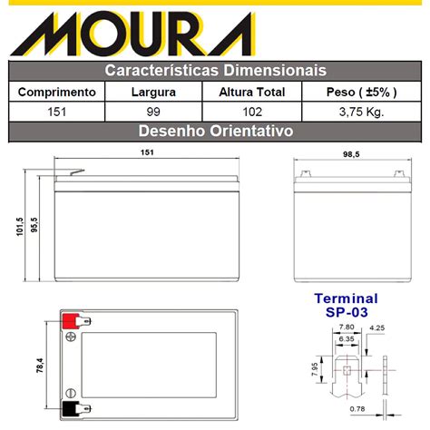 Bateria Moura V Ah Estacion Ria Vrla Agm Mva Mundoware