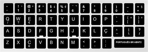 Adesivos Etiquetas P Teclado Português br Abnt2 Ç Cedilha