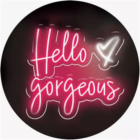 Letrero Luminoso Ne N Hello Gorgeous Led Rosa Decoraci N Meses Sin