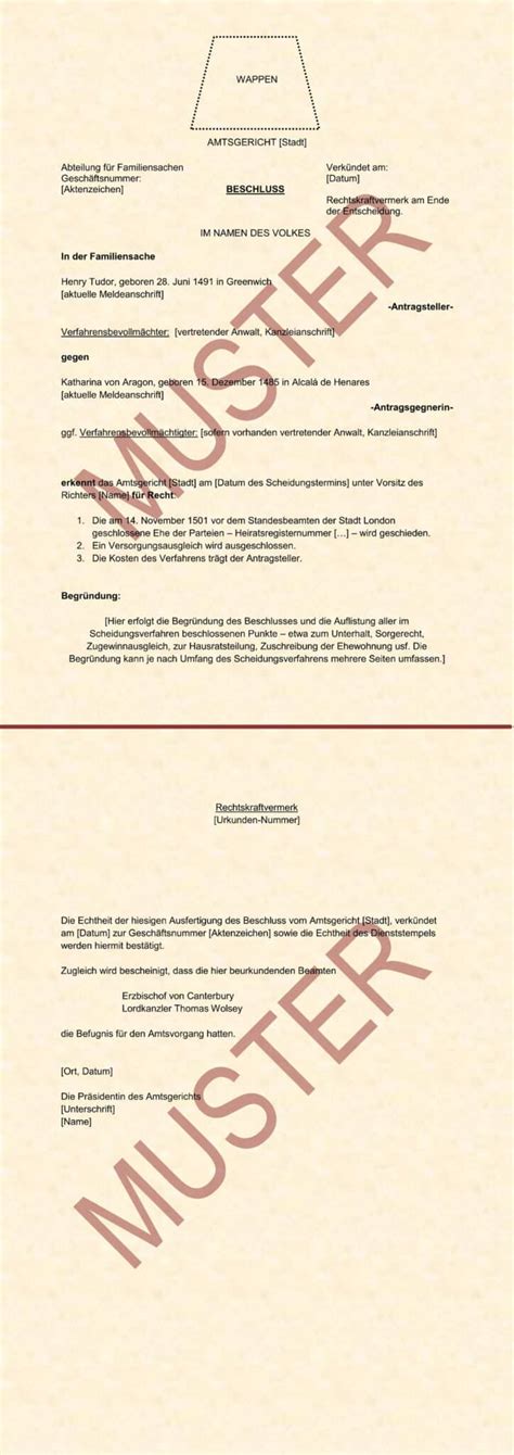 Scheidungsurkunde SCHEIDUNG 2018