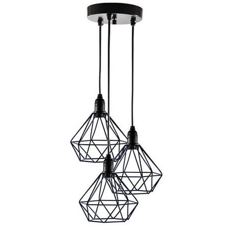Lustre Pendentes Aramado Diamante Preto Leroy Merlin